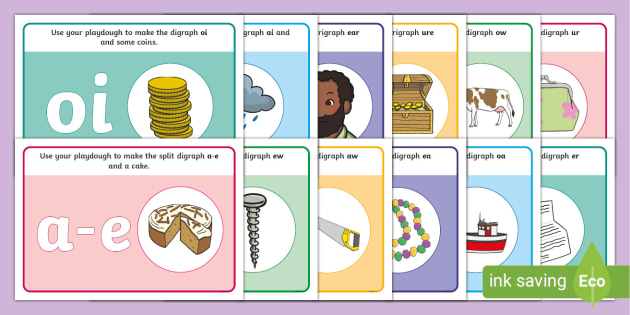 Phonics Playdough Mats (Set 3) (teacher made)