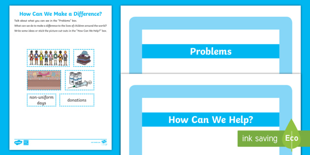FREE! - EYFS How We Can Make a Difference Activity - EY/KS1 Unicef