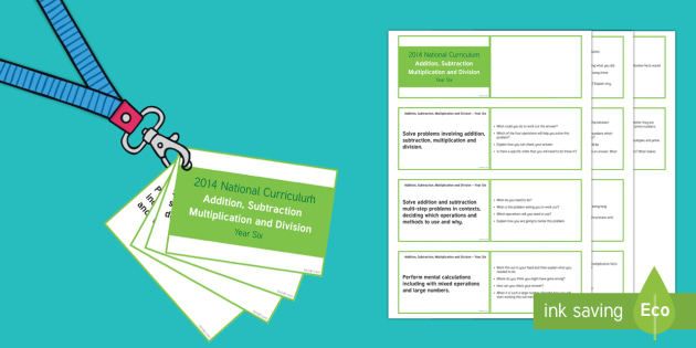 Year 6 Addition, Subtraction, Multiplication and Division Developing