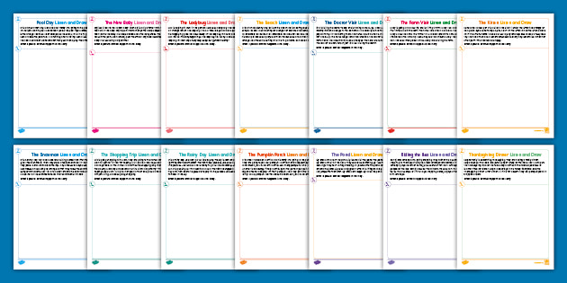 Pre-K Listen and Draw Activity Pack | Cognitive Skills