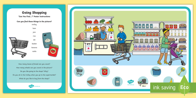 Shopping Can You Find...? Poster and Prompt Card Pack