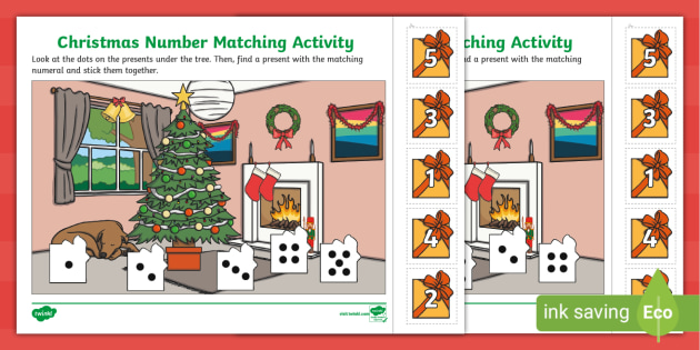 👉 Christmas Number Matching Activity (teacher made)