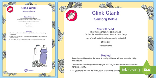 Clink Clank Sound Sensory Bottle (creat de profesori)