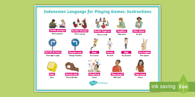Instructions: Playing Games Word Mat Indonesian