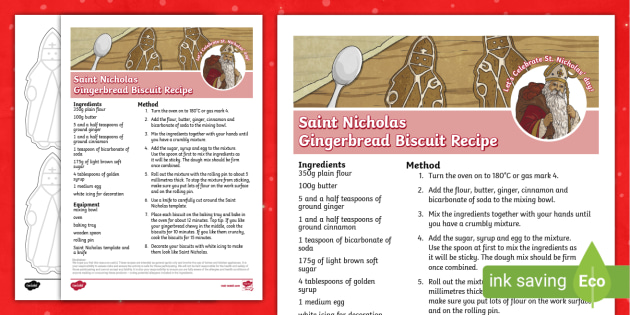 👉 Saint Nicholas Gingerbread Biscuit Recipe