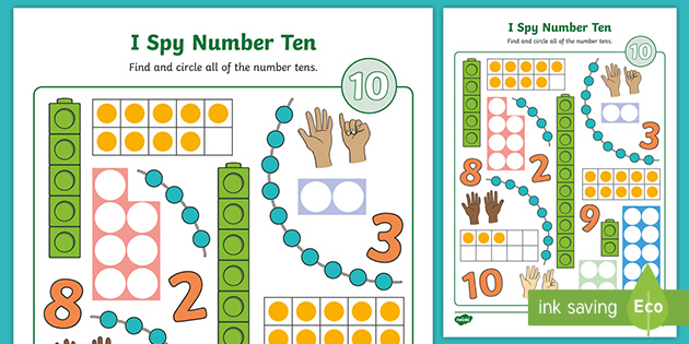 👉 I Spy Number 10 (teacher made)