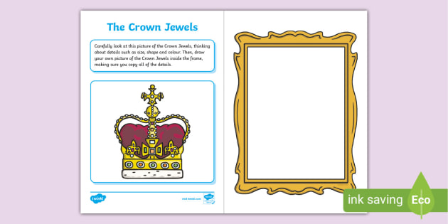 * NEW * The Crown Jewels Drawing Activity (teacher made)