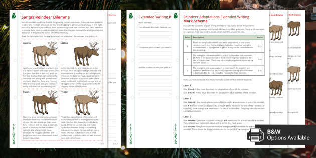 Christmas Science: Reindeer Adaptations Resource Pack