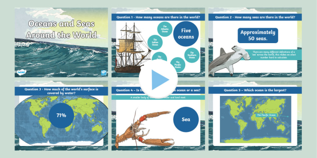 Oceans and Seas PowerPoint Quiz | Primary Resources