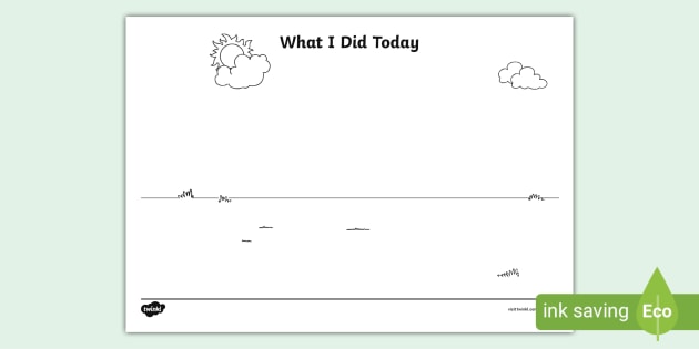 What I Did Today Doodle Sheet (teacher made)