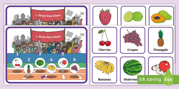 Brain Race Game - Fruit (teacher made)