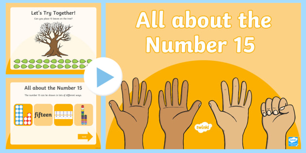 All About Number 15 PowerPoint (teacher made)