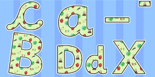 FREE! - Isaac Newton Themed Display Lettering (teacher made)