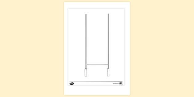 FREE! - Rugby Goal Posts Colouring Sheet - Colouring Sheets