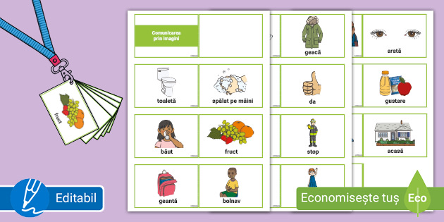 Comunicarea prin imagini Cartonașe (teacher made)