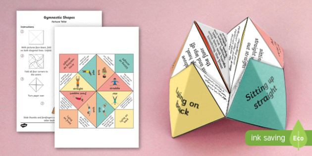 KS1 Gymnastic Shapes Fortune Teller