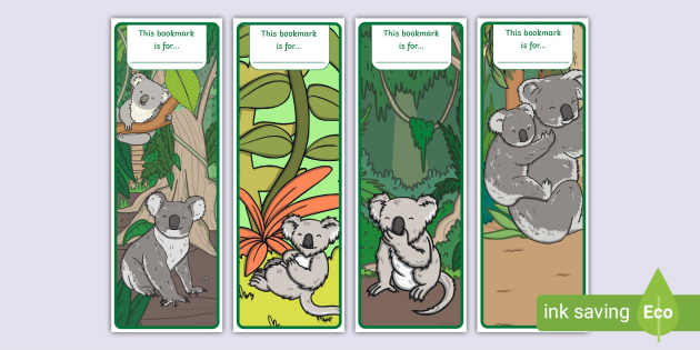 FREE! - Koala Picture Bookmarks (teacher made)
