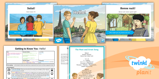 French greetings song - Getting to Know You Lesson Pack
