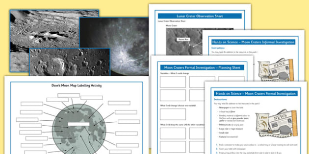 Lunar Craters Investigation Pack - lunar craters, investigation, pack