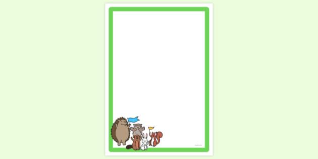 FREE! - Simple Blank Wild Animal Page Border | Twinkl