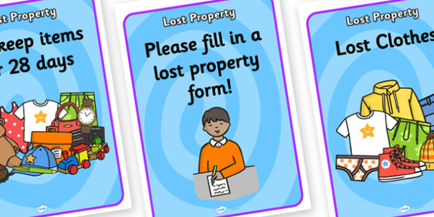 Lost Property Role Play Signs (teacher made)