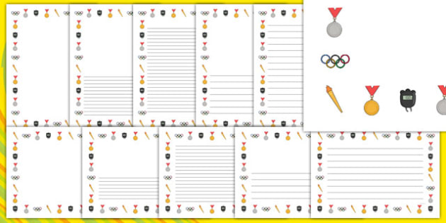 Summer Olympics Page Borders (teacher made)
