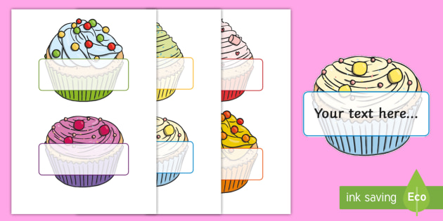 FREE! - Pupil Self-Registration Editable Cupcakes 2 per A4