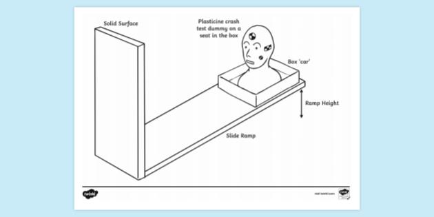 Crash Test Dummy Experiment Colouring | Colouring Sheets