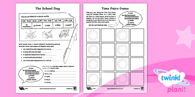 👉 Spanish: My Routine Year 4 Home Learning Tasks
