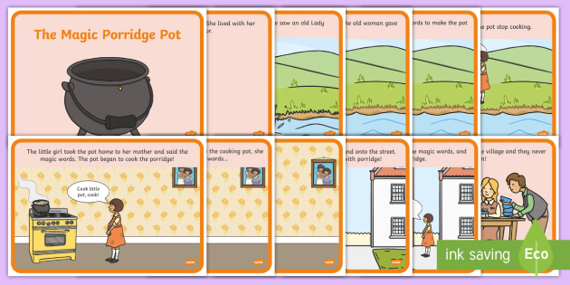The Magic Porridge Pot Story Sequencing (A4) (teacher made)