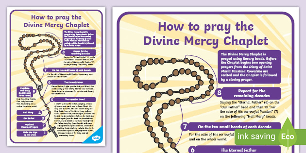 How to Pray the Chaplet of Divine Mercy Poster - Twinkl