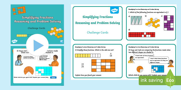 👉 Simplifying Fractions Reasoning and Problem-Solving Activity Pack