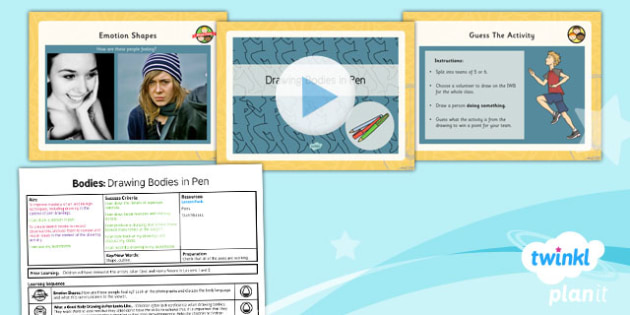 Art: Bodies: Drawing Bodies in Pen LKS2 Lesson Pack 3