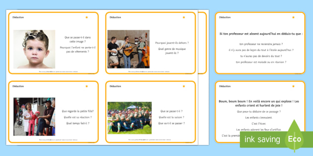 French Guided Reading Skills Task Cards Inference