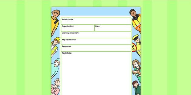 People Who Help us Themed Adult Led Carpet Based Activity Plan