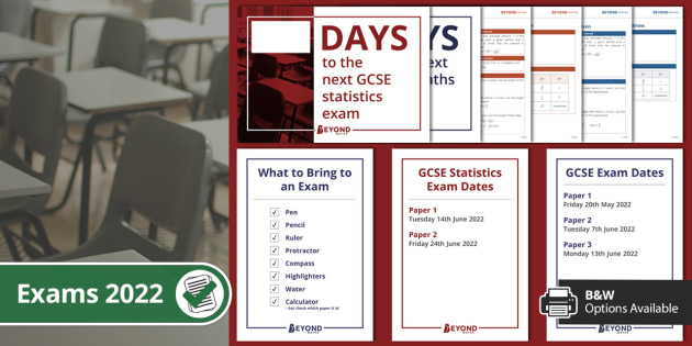 👉 GCSE Maths Exams Display Pack (teacher made)