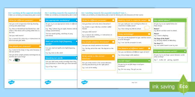 Year 1 I Can Statements with Worked Examples Assessment Pack