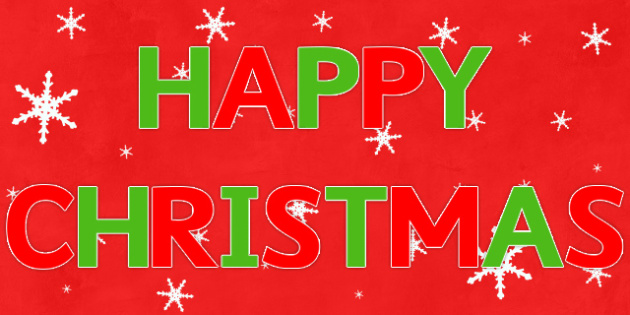 Happy Christmas Display Letters