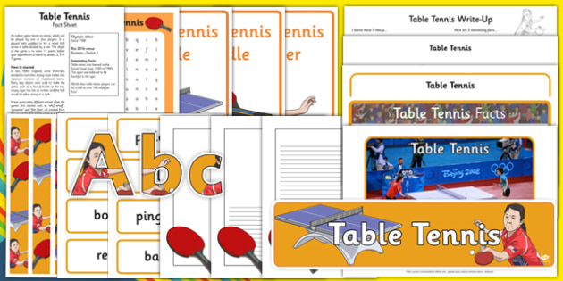 The Olympics Table Tennis Resource Pack (teacher made)