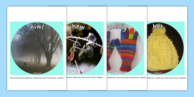 Winter Display Photo Cut Outs Welsh Translation