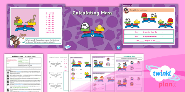 👉 Year 2 Mass Measurement Problem Solving PlanIt Maths Mastery