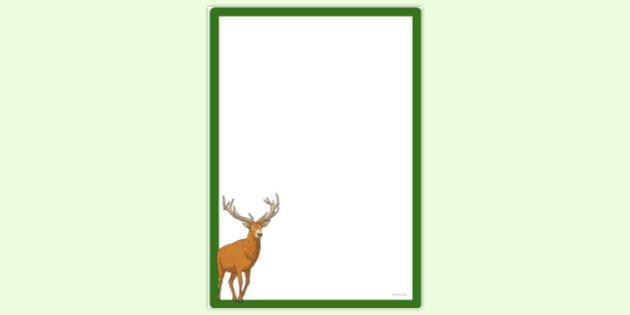 FREE! - Red Deer Page Border | Page Borders | Twinkl