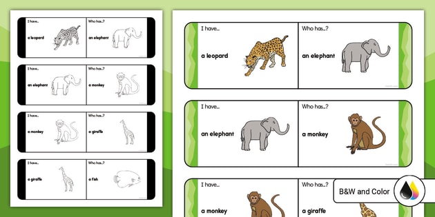 I Have, Who Has...(Wildlife Edition) Game (Teacher-Made)