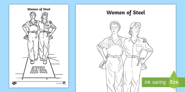 Women of Steel Colouring (teacher made)