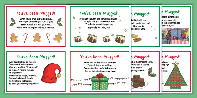 Christmas ‘You’ve been Mugged’ Images | Wellbeing | Twinkl