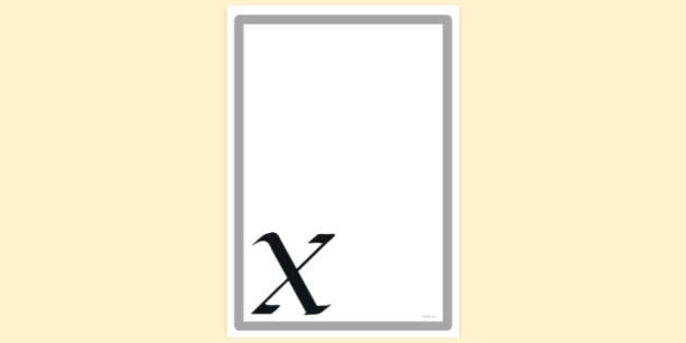 FREE! - Letter X Page Border (teacher made)