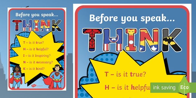 THINK Display Poster (teacher made)