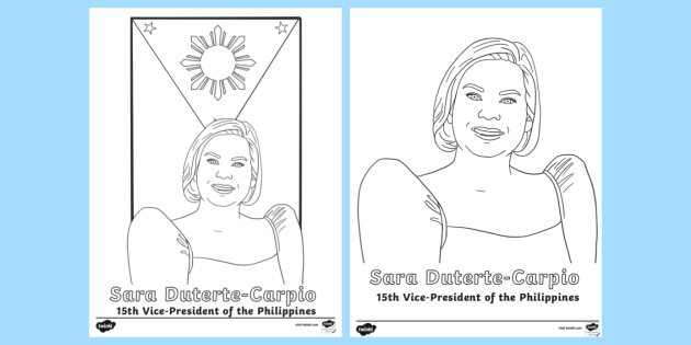 FREE! - Sara Duterte (15th Vice-President of the Philippines) coloring