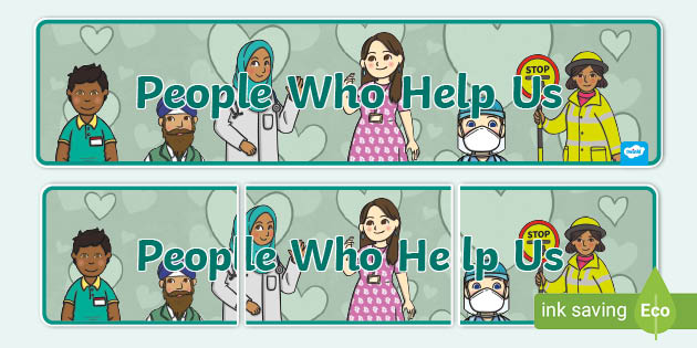 People Who Help Us Banner | SPHE Display Resources