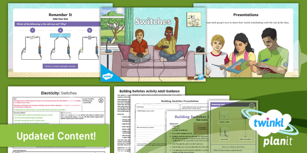 Types of Switches KS2 - Year 4 Electricity Lesson - Twinkl